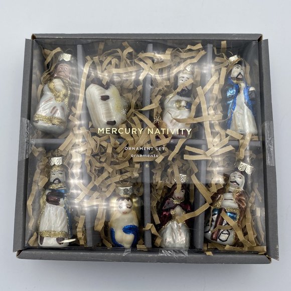 Pottery Barn | Holiday | Pottery Barn Mercury Nativity Mini Ornament 8 ...
